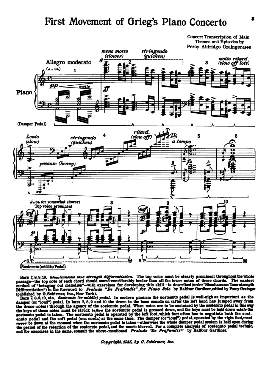 改编格里格作品Grieg-Grainger钢琴谱-虫号-虫虫乐谱