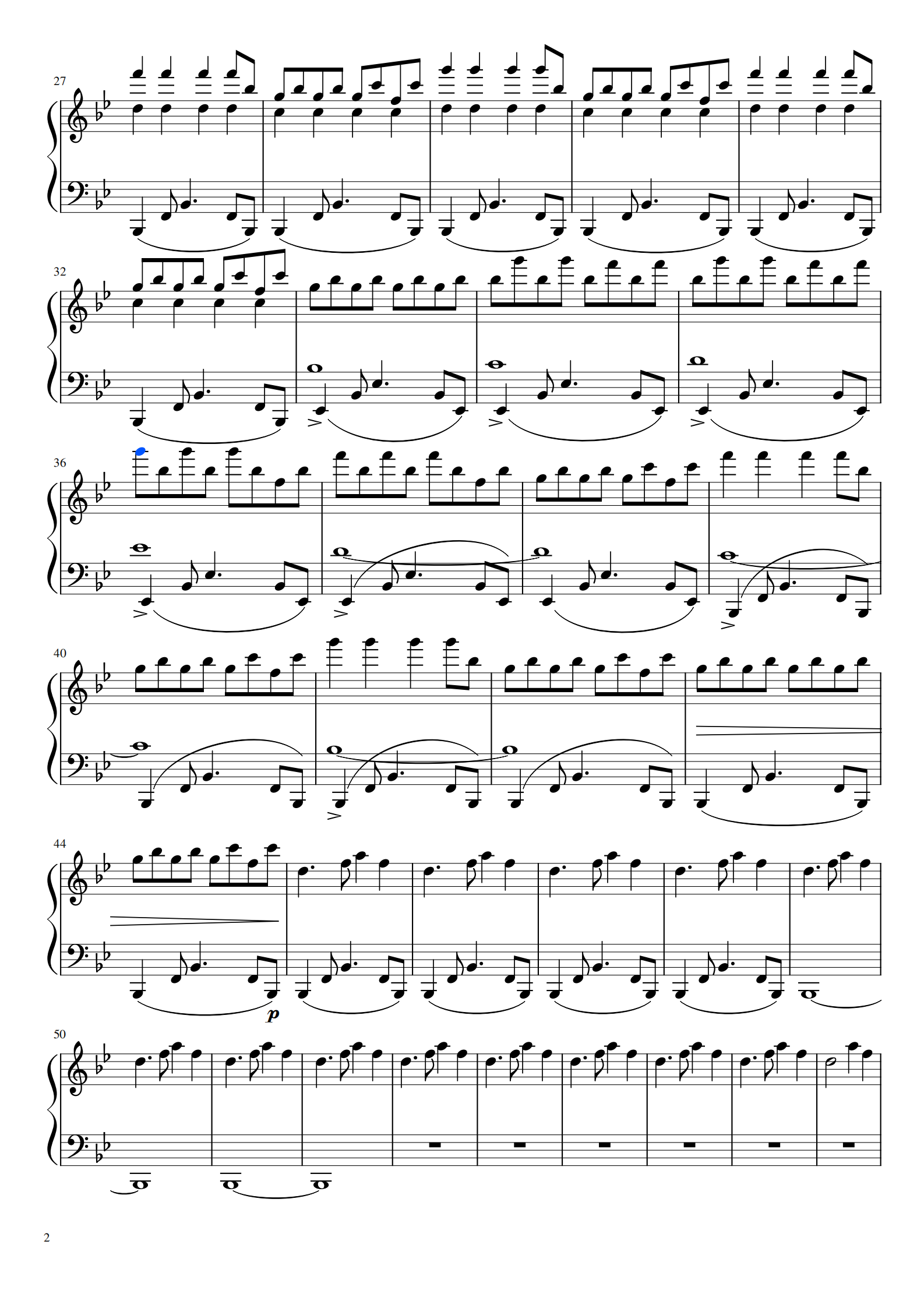 【Minecraft】我的世界BGM-Blind Spots钢琴谱-c调-虫虫乐谱