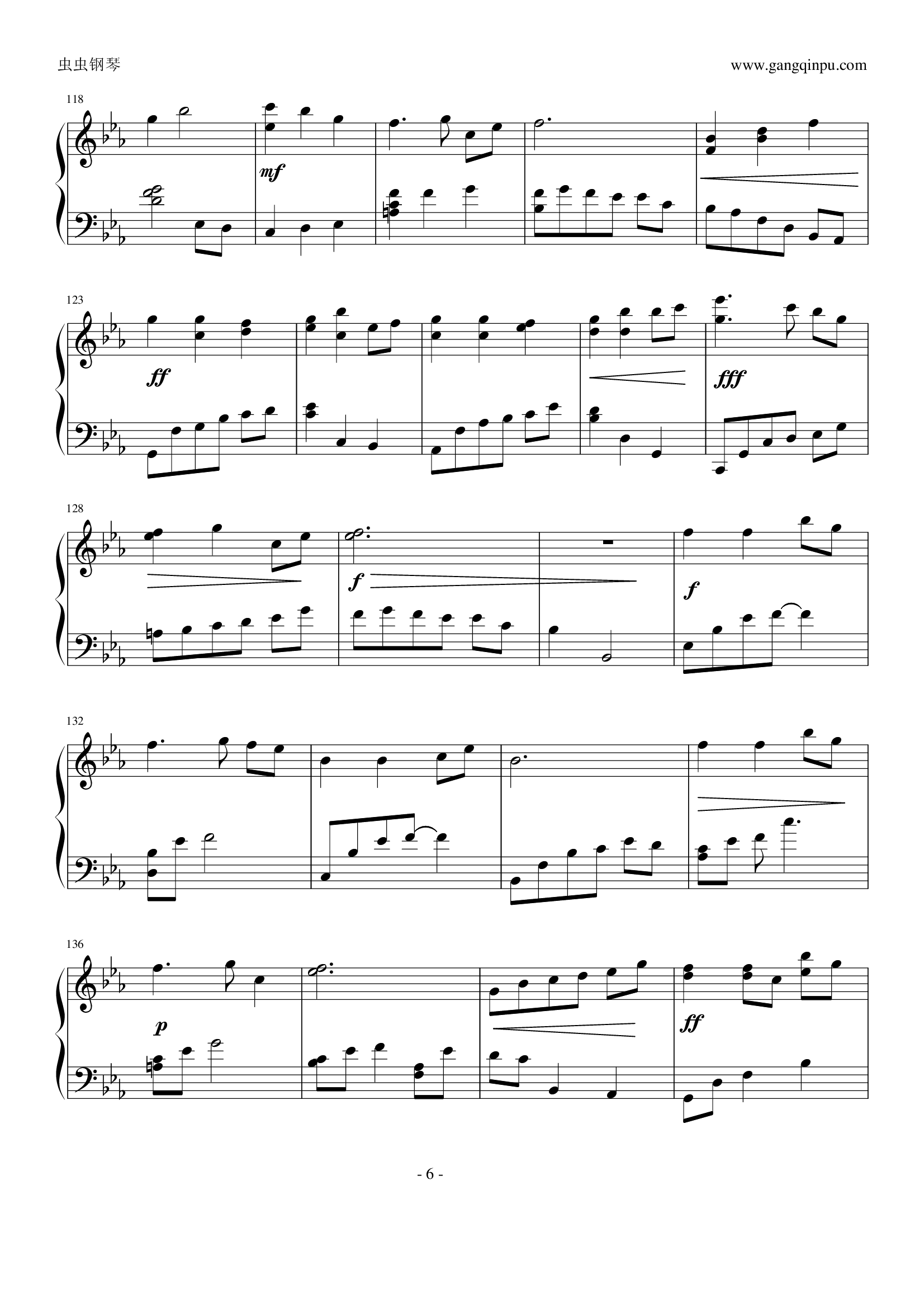 彩云之南钢琴谱-千古留名-虫虫乐谱