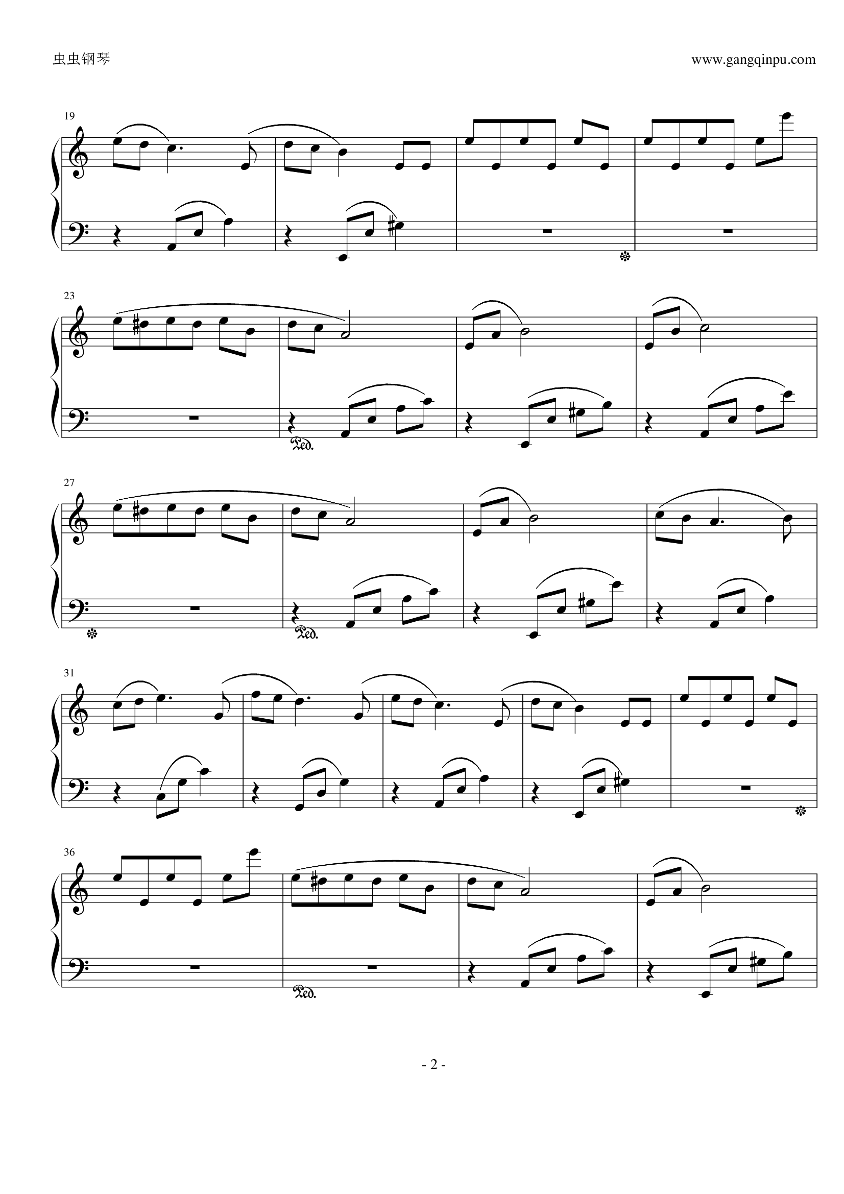 献给爱丽丝钢琴谱-Charm2-虫虫乐谱