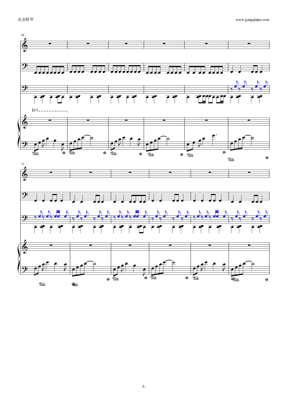 EVA下集预告音乐钢琴谱-c调-虫虫乐谱