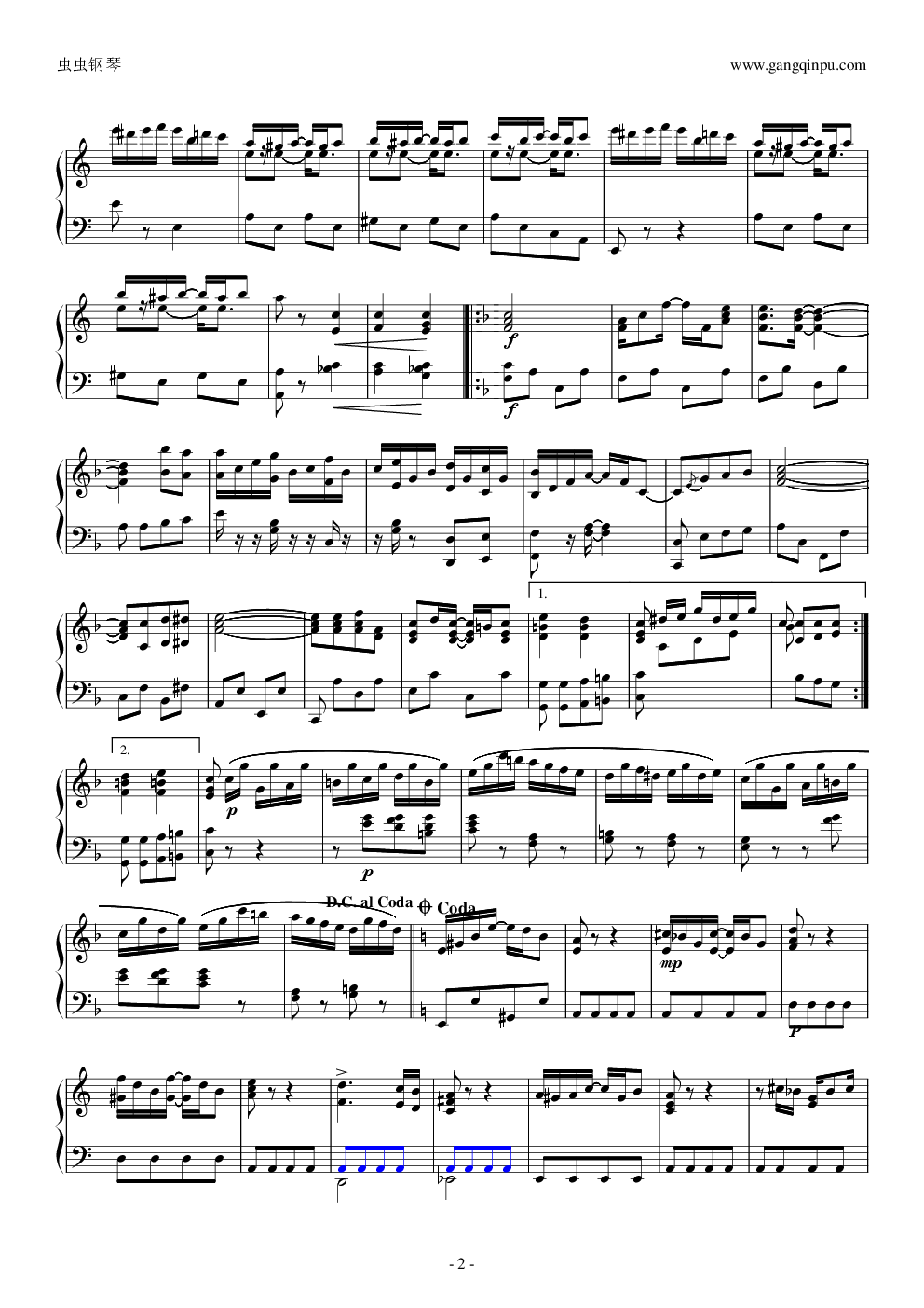 致爱丽丝钢琴谱-amssen-虫虫乐谱