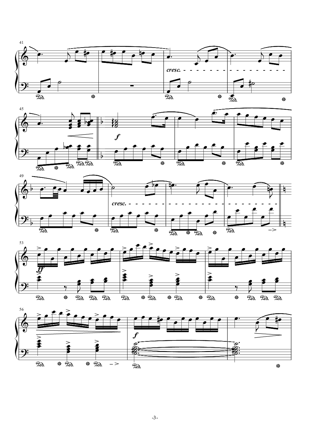 致爱丽丝-完全版钢琴谱-c调-虫虫乐谱