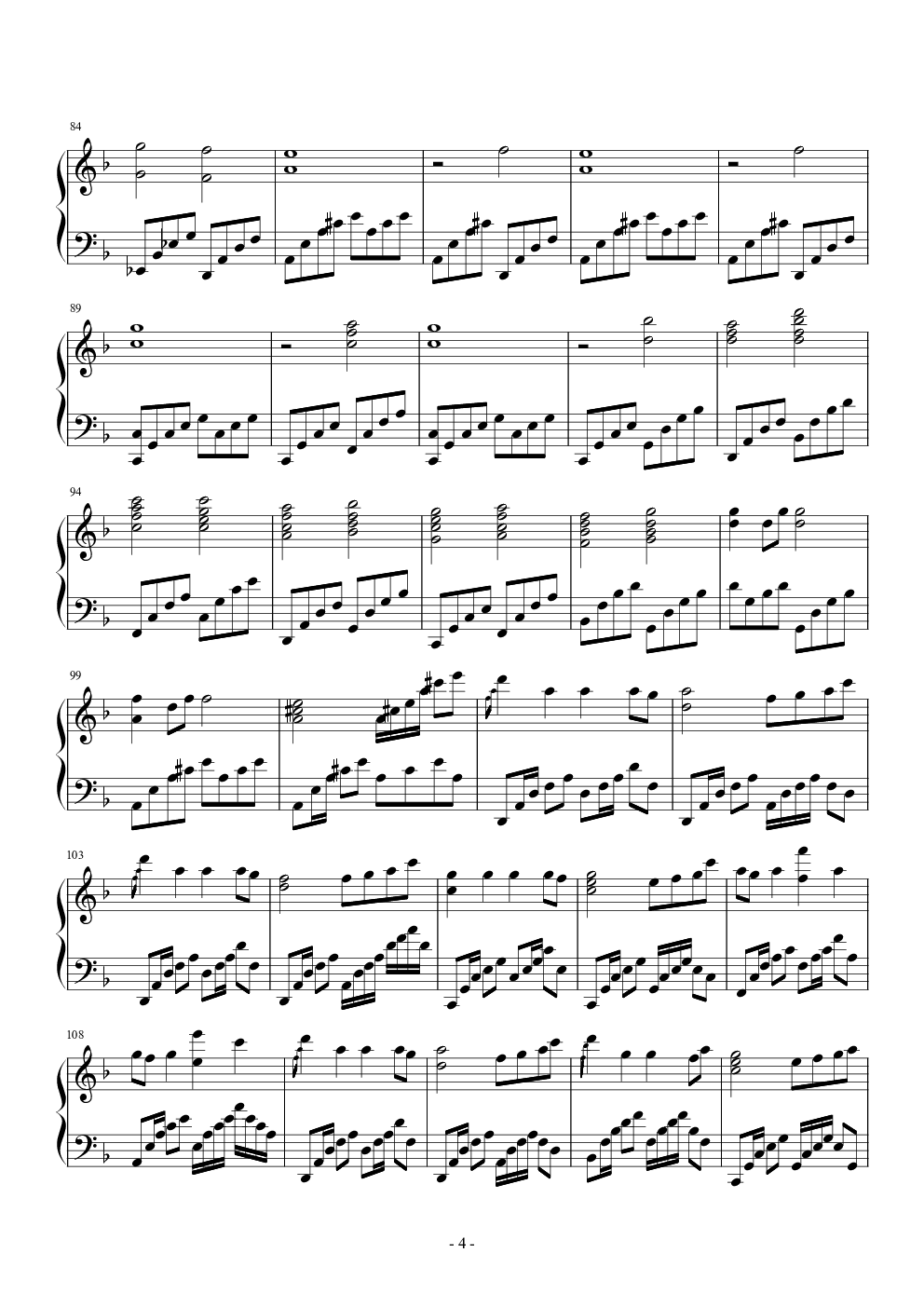 star sky (鋼琴原曲混音版)钢琴谱-yenchinchu-虫虫乐谱