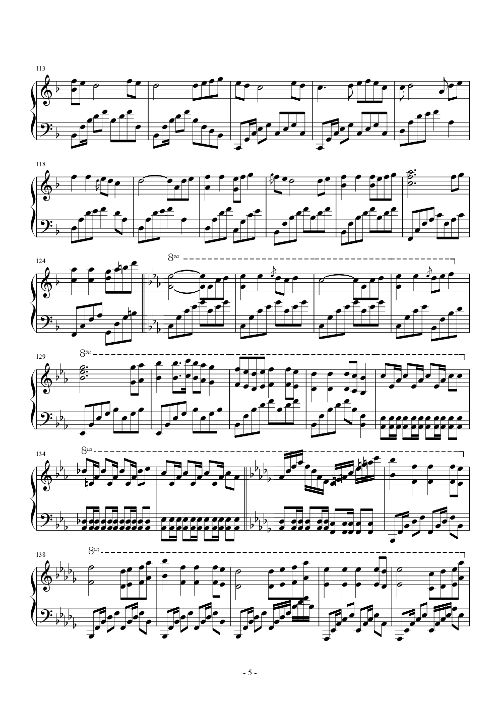 star sky (鋼琴原曲混音版)钢琴谱-yenchinchu-虫虫乐谱