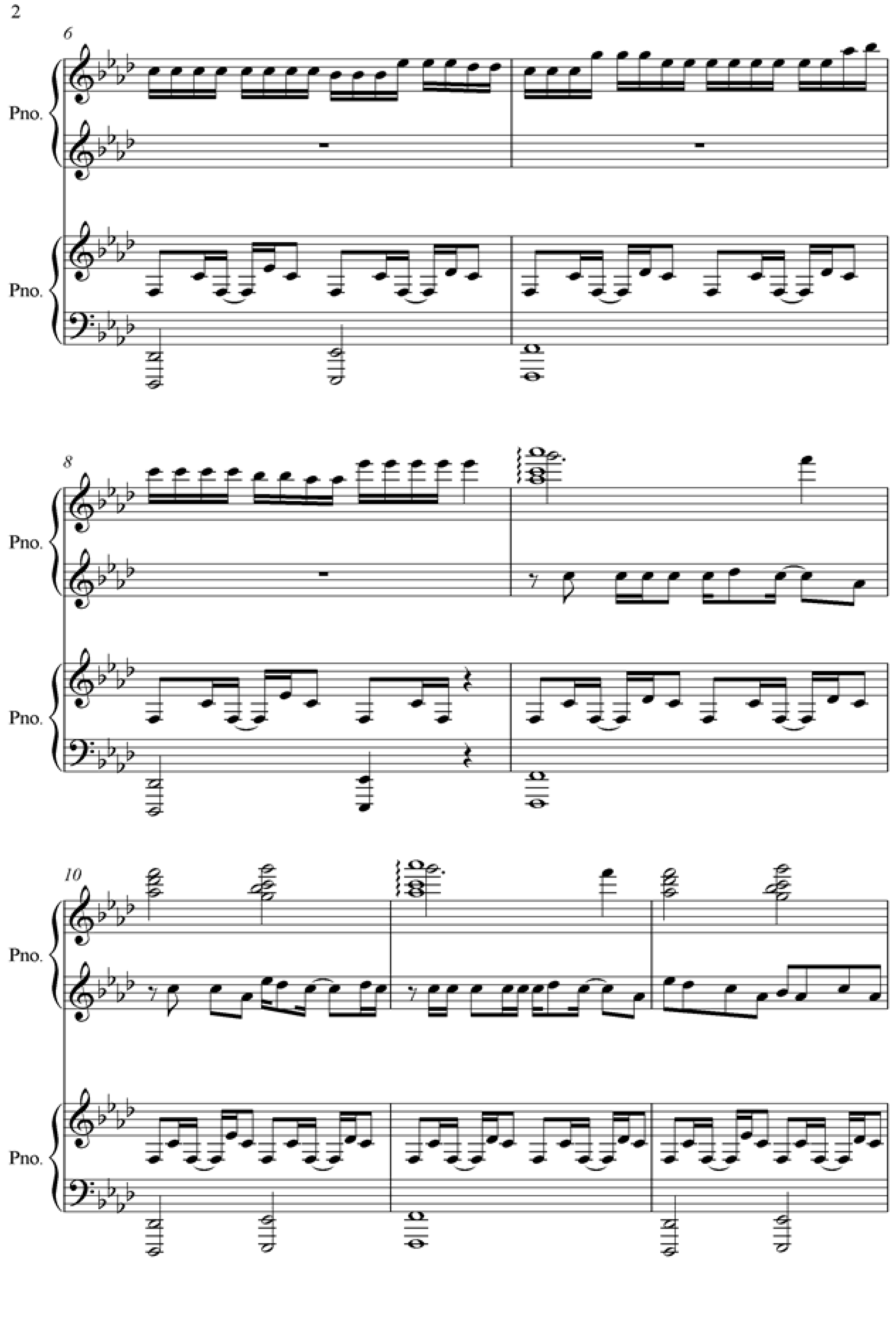 名侦探柯南M13主题曲-PUZZLE (for Piano Four Hands)钢琴谱-Tacrevlis-虫虫乐谱