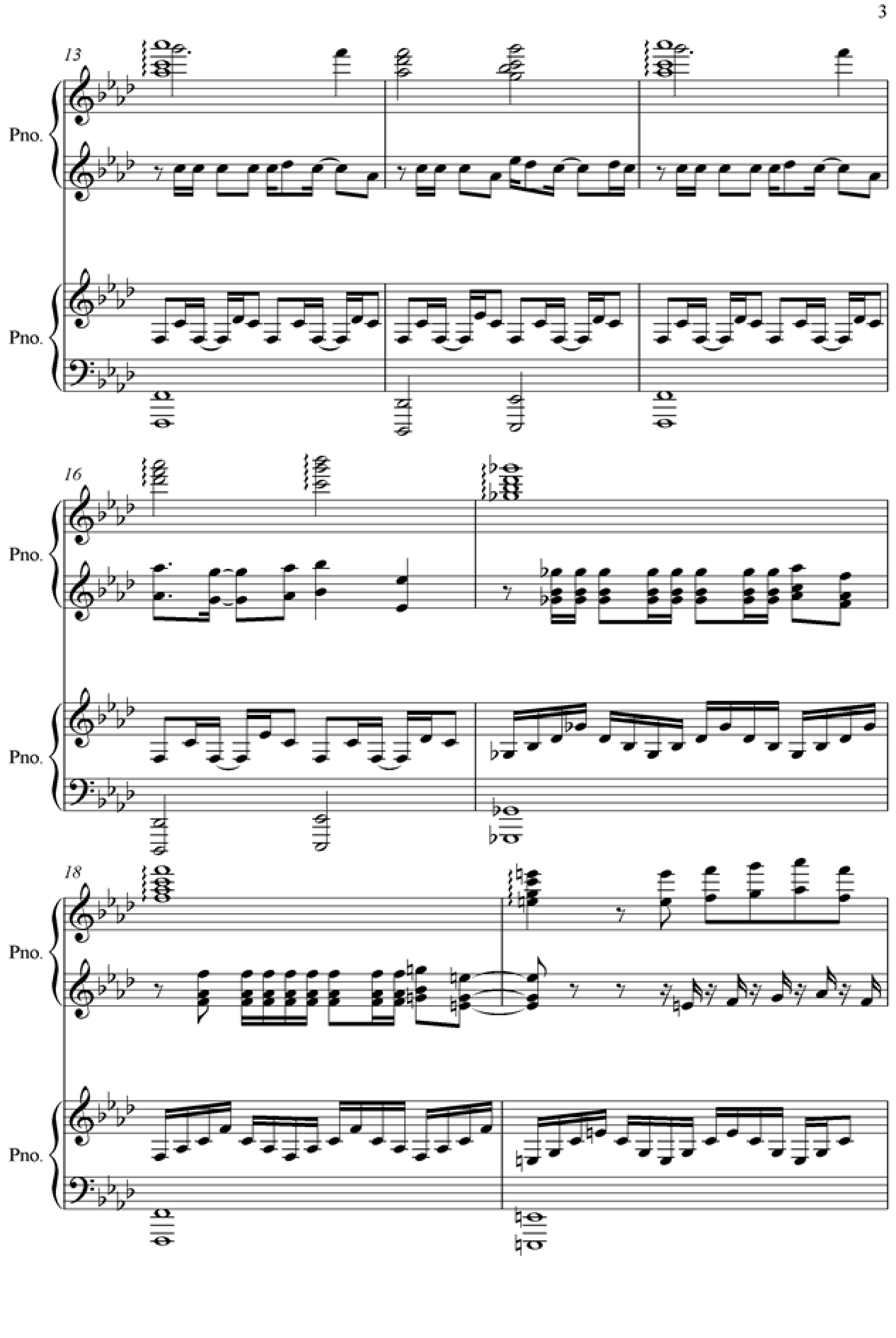 名侦探柯南M13主题曲-PUZZLE (for Piano Four Hands)钢琴谱-Tacrevlis-虫虫乐谱