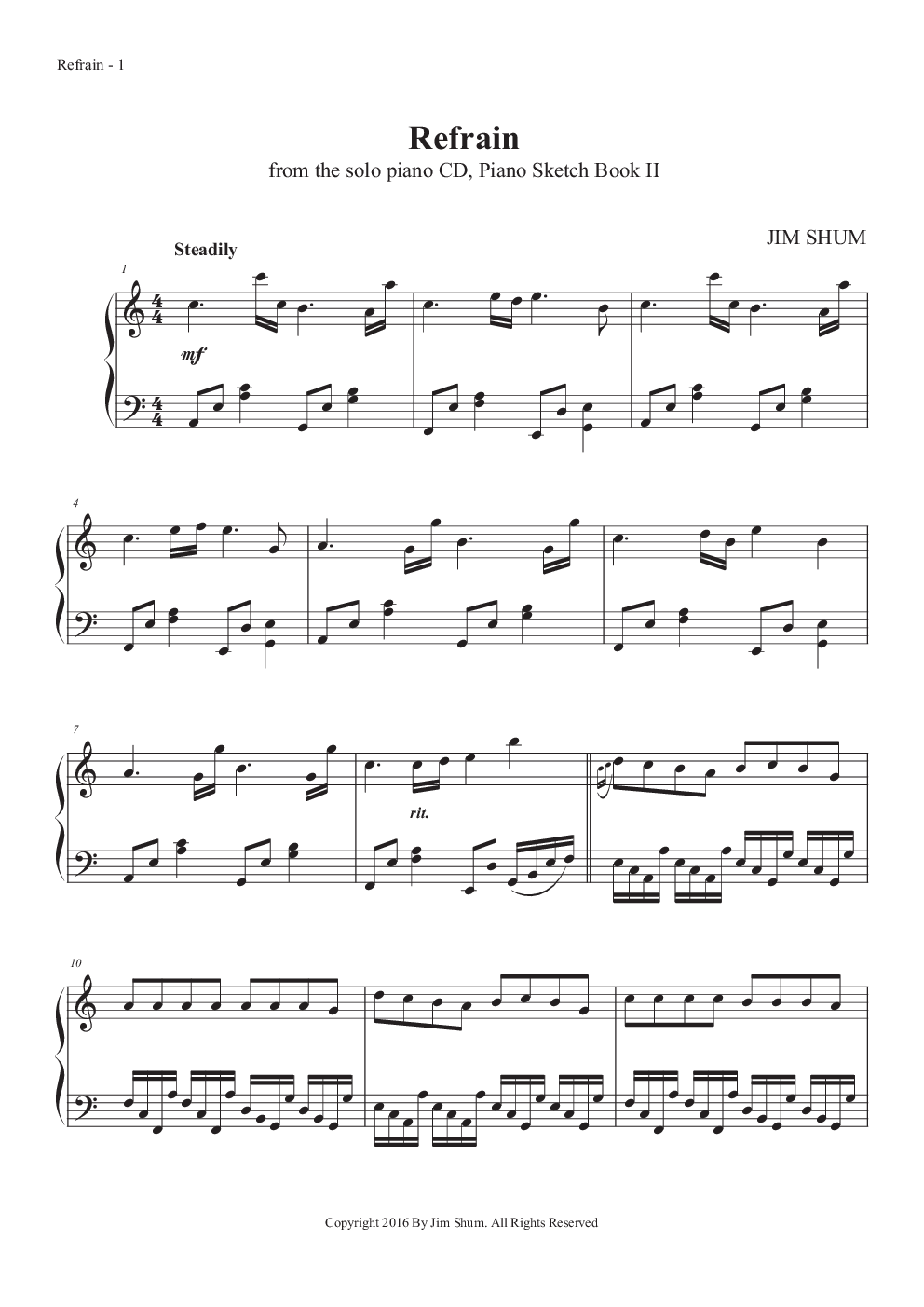 Refrain吉他谱 - 虫虫吉他谱免费下载 - 虫虫吉他