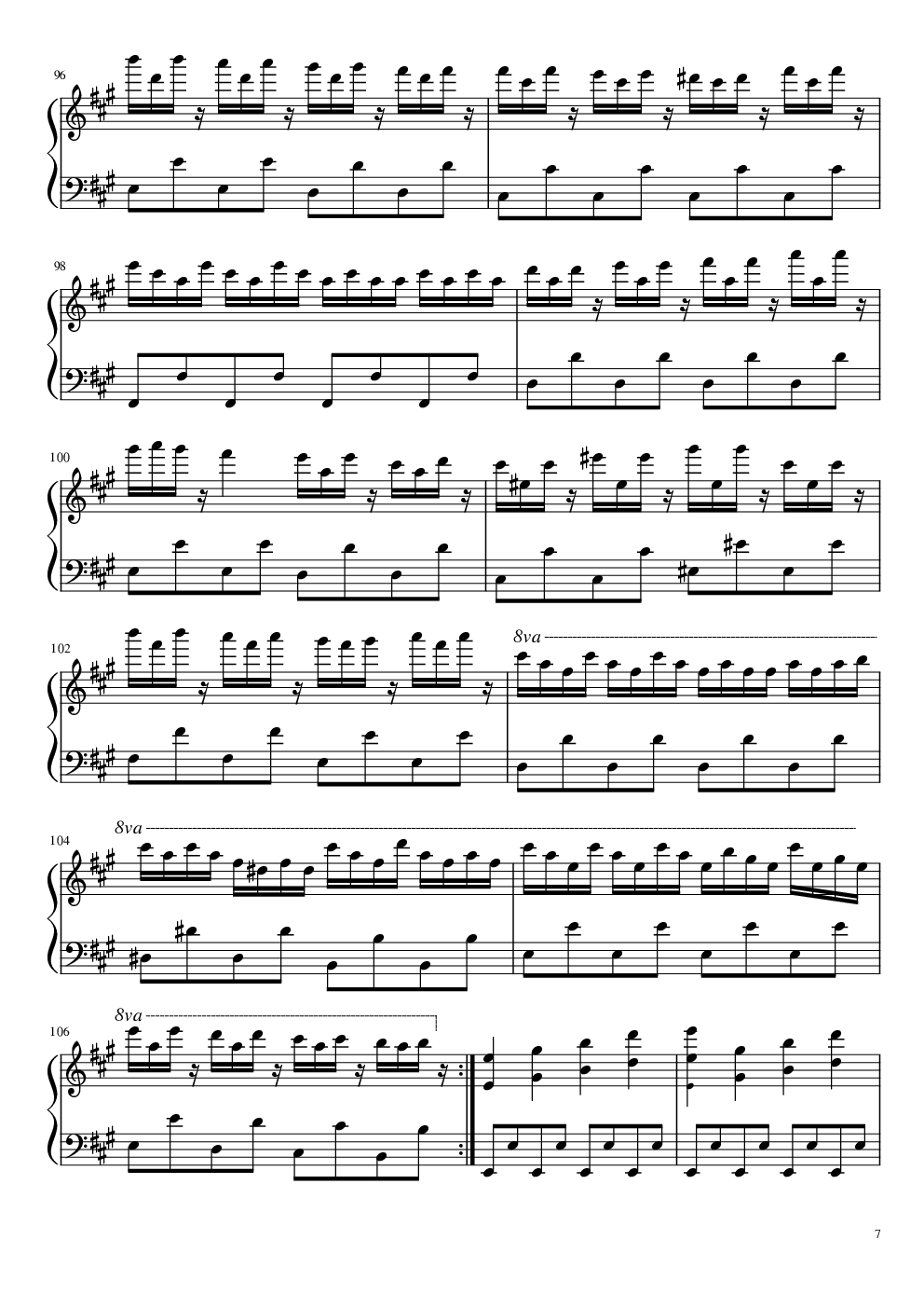 xi-freedom dive钢琴谱-mmbbhh-虫虫乐谱