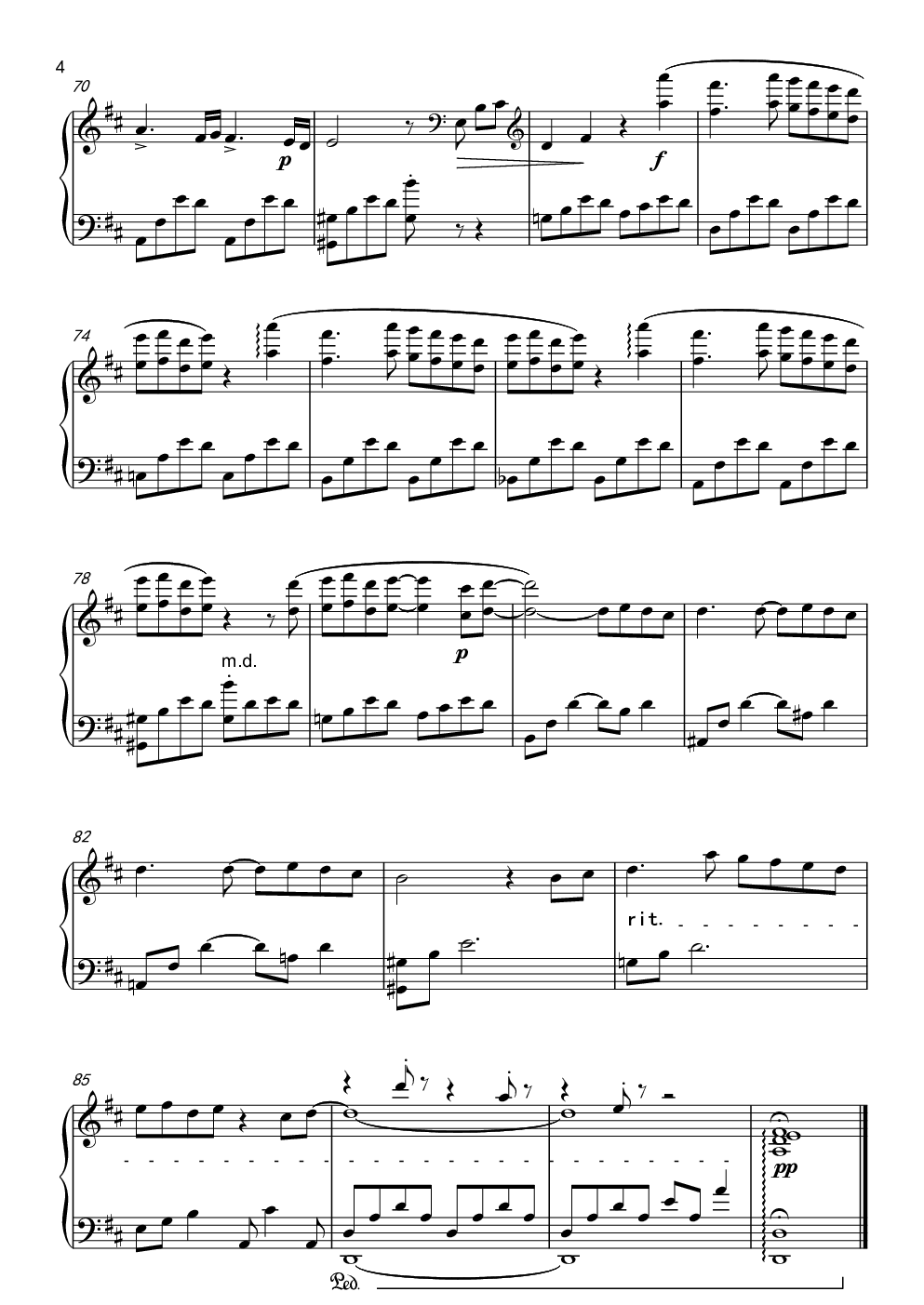 Beatrix (Piano Solo) 班得瑞轻音乐钢琴版钢琴谱-Tom_Lee-虫虫乐谱